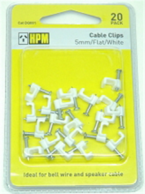 CABLE CLIP 15MM FLAT WHITE PKT 20 DQ011 HPM – Home Timber & Hardware ...