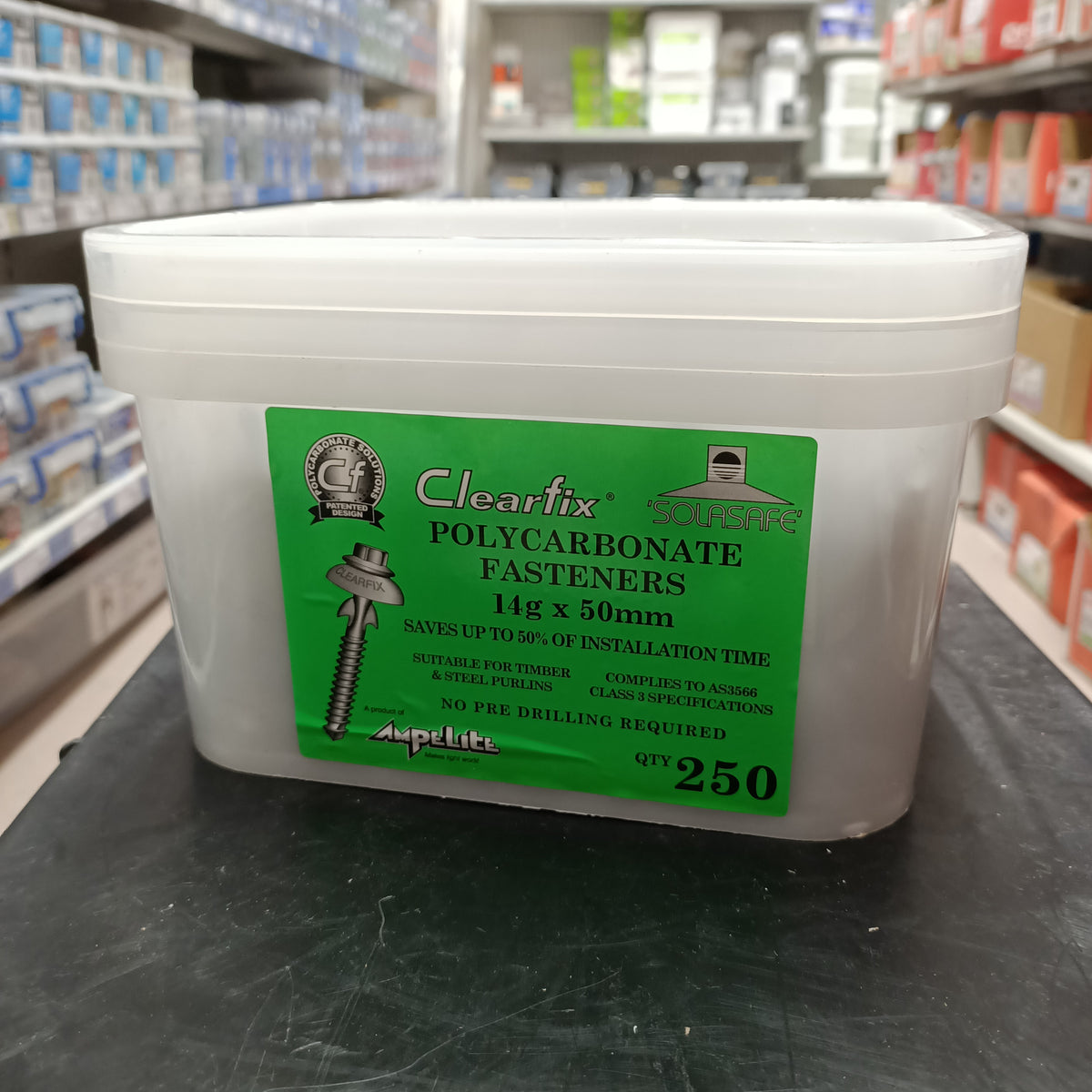 SCREW DOME CLEARFIX POLYCARB 14G X 50MM BOX 250 – Warringah Timbers