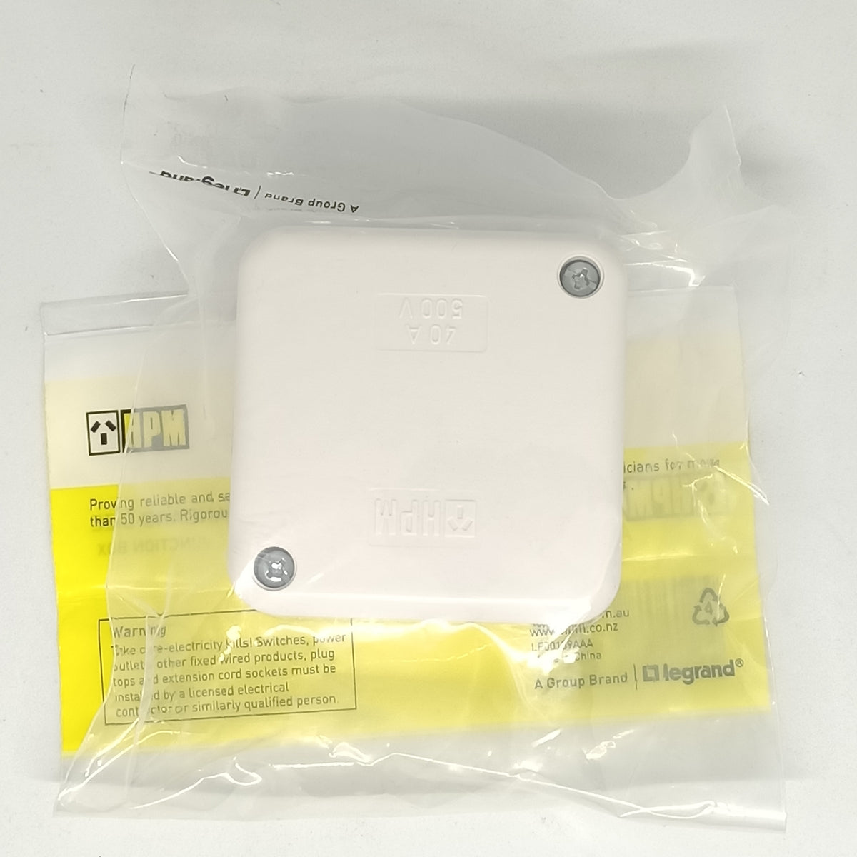 JUNCTION BOX STANDARD WHITE 4 X 40 AMP CD404 – Home Timber & Hardware ...