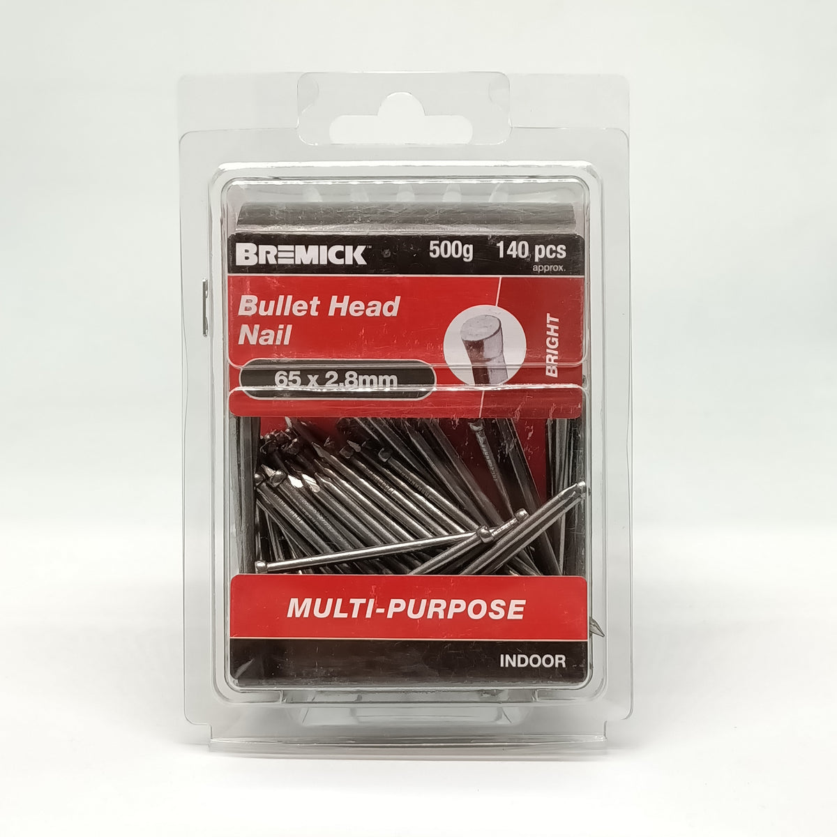 NAIL BULLET HEAD BRIGHT 65 X 2.8MM 500G BREMICK 153426 – Warringah Timbers