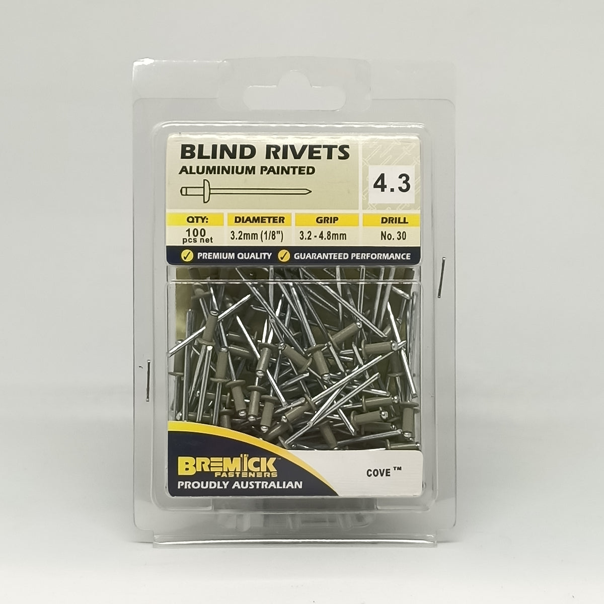 RIVET ALUMINIUM 4-3 COVE PKT 100 BREMICK – Warringah Timbers
