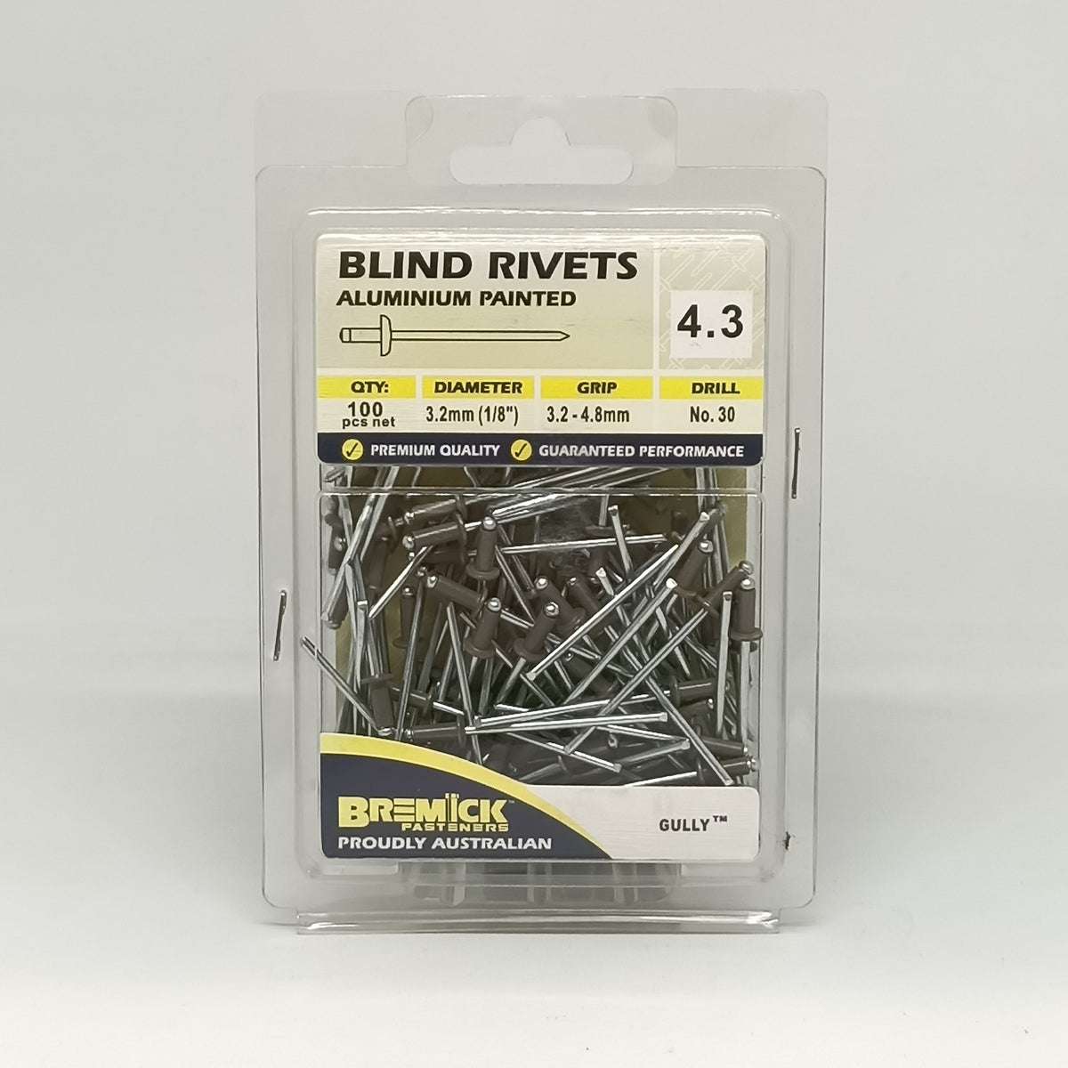 RIVET ALUMINIUM 4-3 GULLY PKT 100 BREMICK – Warringah Timbers