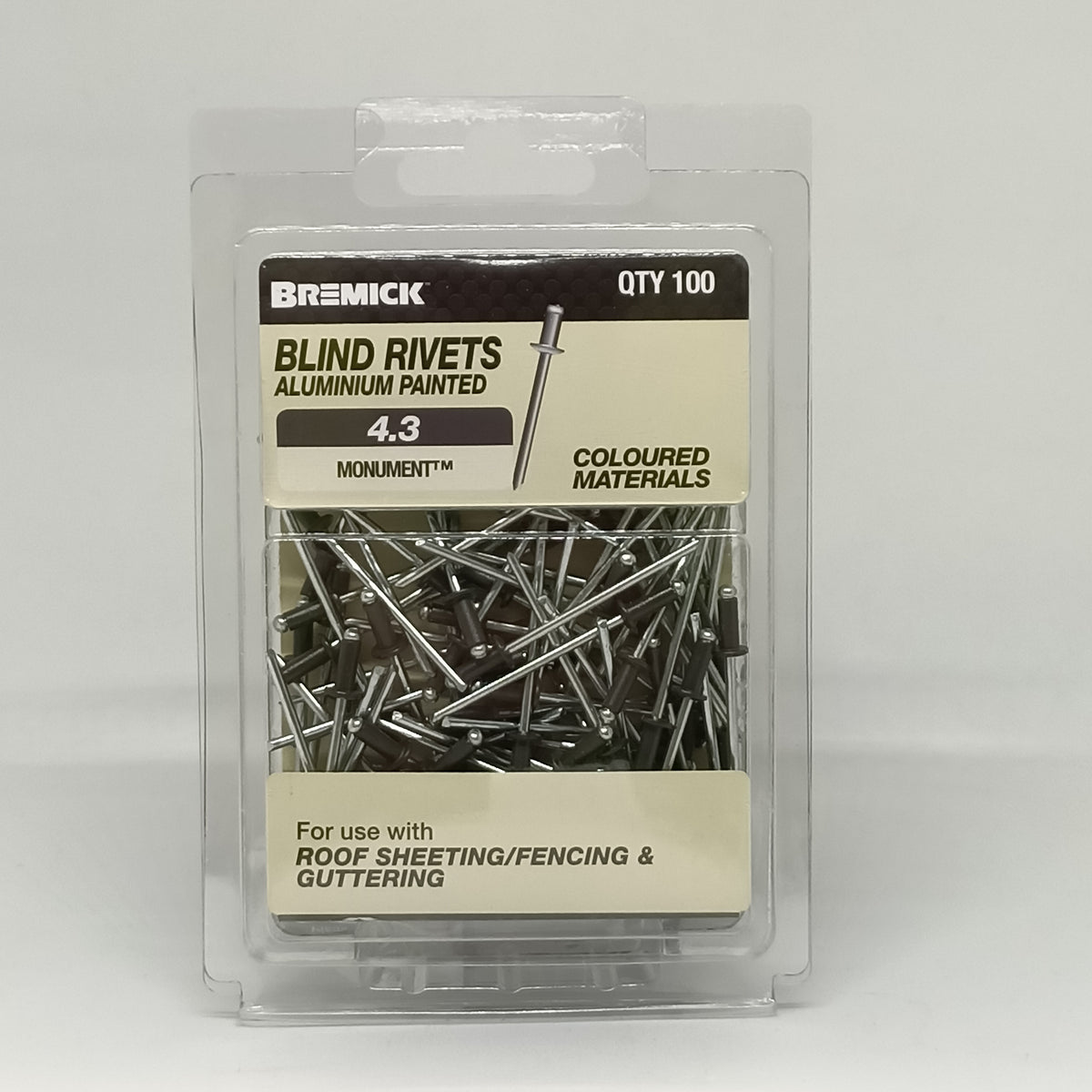 RIVET ALUMINIUM 4-3 MONUMENT PKT 100 BREMICK 052842 – Warringah Timbers