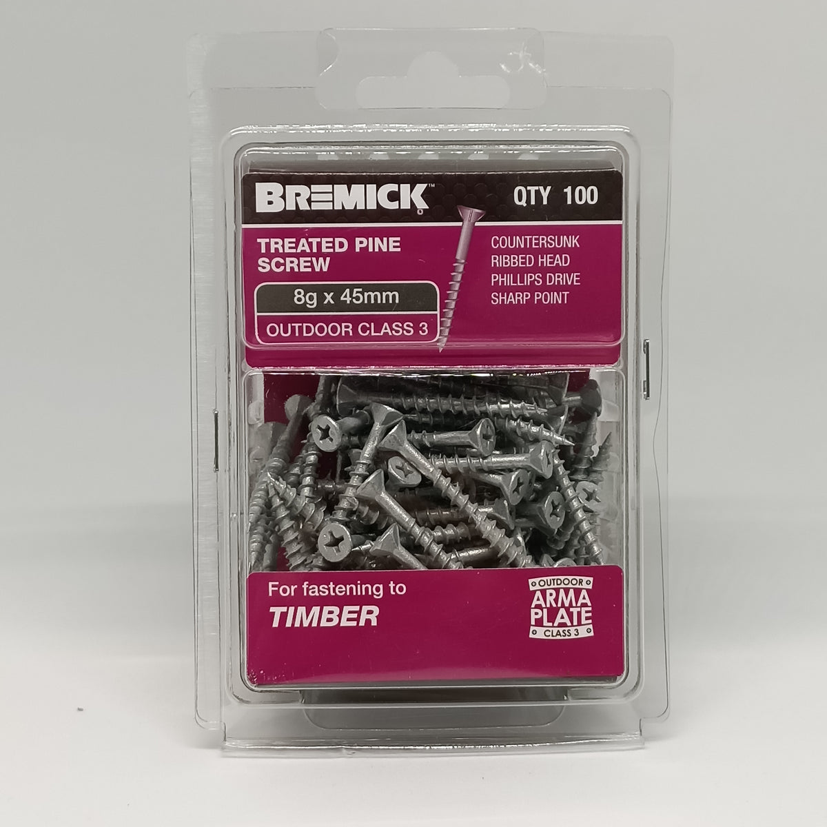 SCREW GAL C3 8G X 45MM PKT 100 BREMICK 005220 – Home Timber & Hardware ...