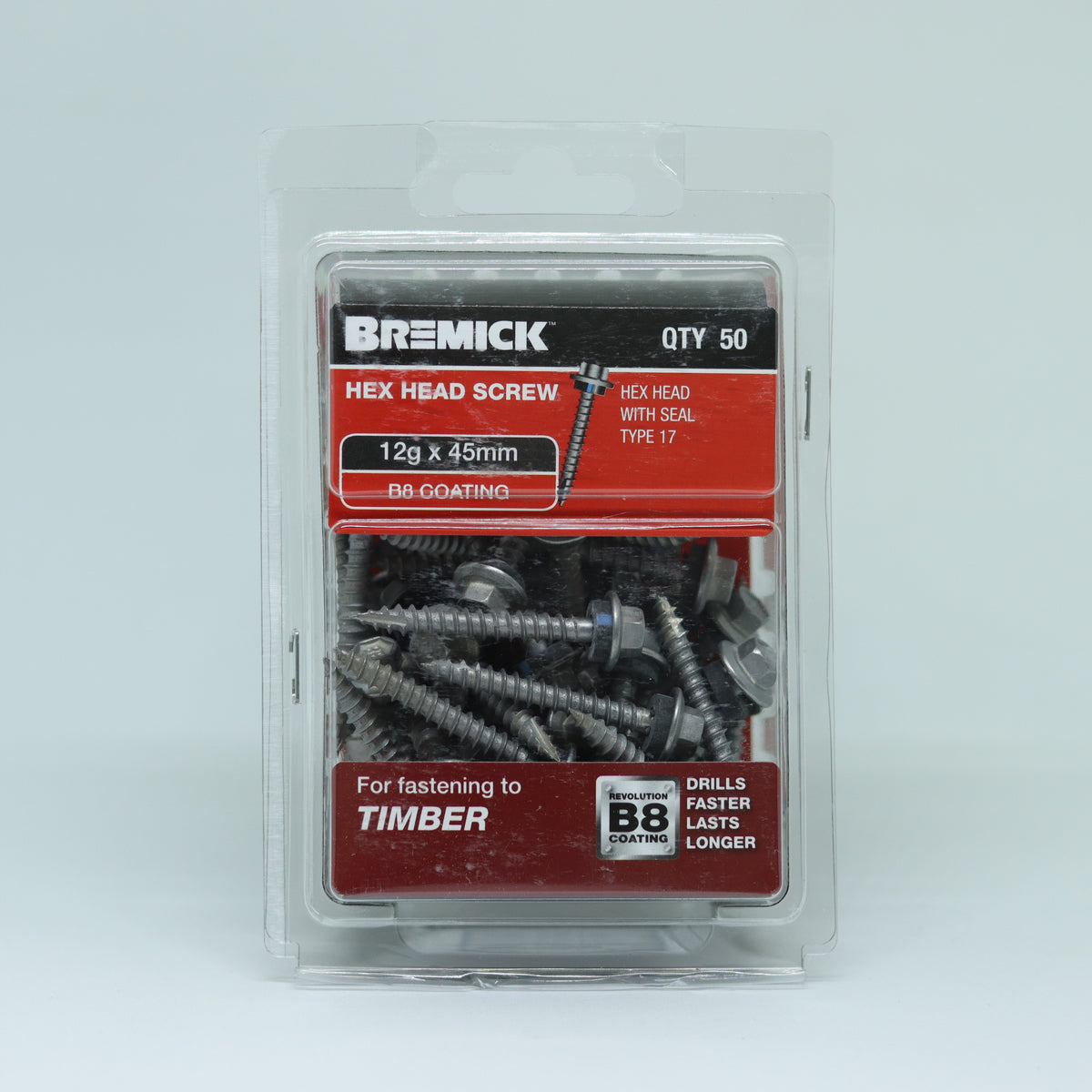 SCREW T17 B8 TIMBER 12G X 45MM PKT 50 BREMICK 105371 – Home Timber ...