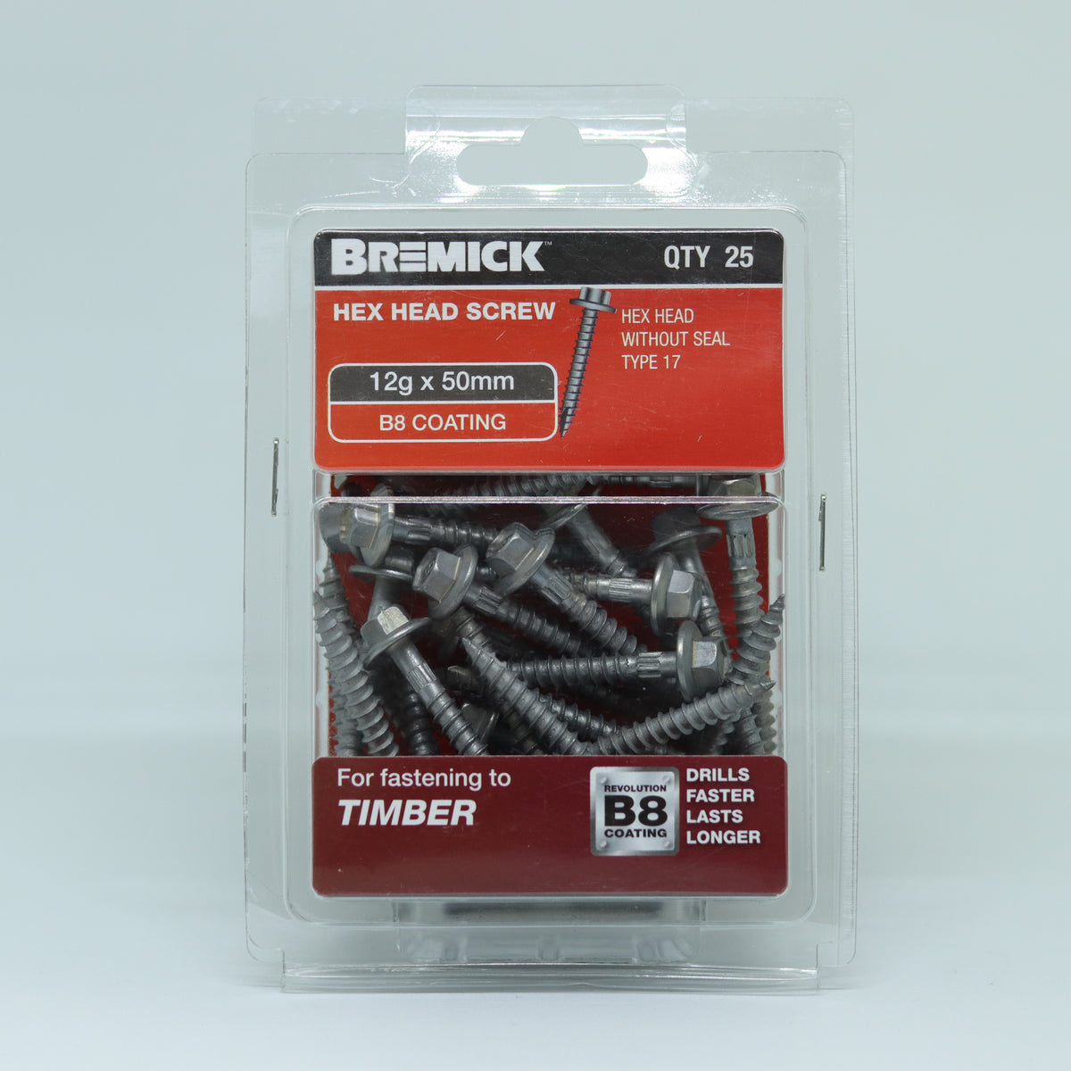 SCREW T17 B8 TIMBER 12G X 50MM PKT 25 BREMICK 105388 – Home Timber ...
